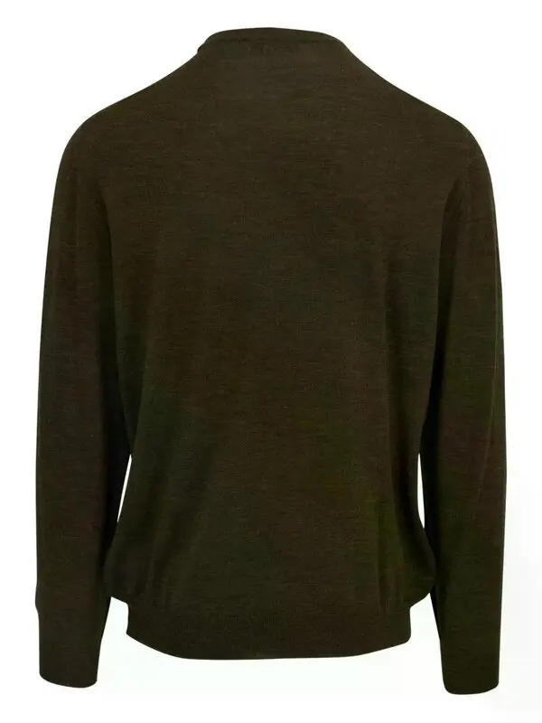 Fedeli Round-neck Wool Sweater - Green