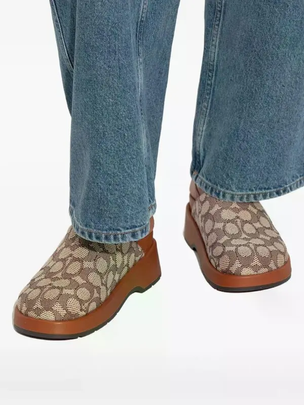 COACH Slingback Jacquard Flat Mules
