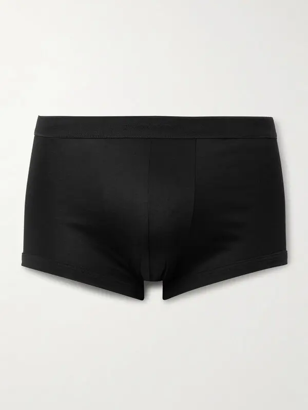 Zimmerli Sea Island Cotton Boxer Briefs - Black