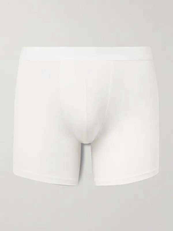 Zimmerli Pureness Stretch-micro Modal Boxer Briefs - White