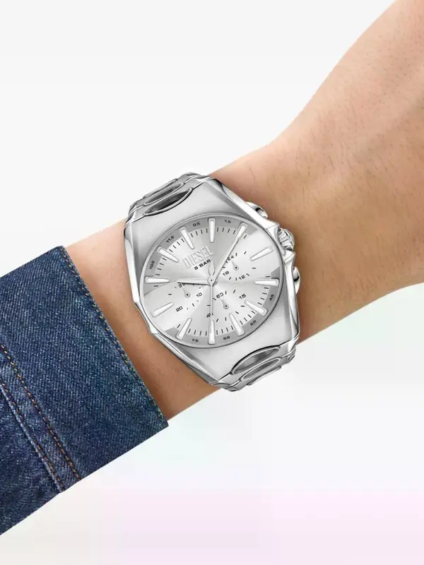 DIESEL® D-curve 44mm Quartz Chronograph Watch - Grey