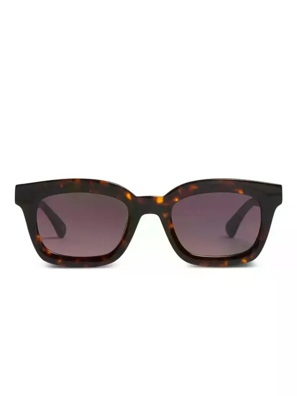 PETER AND MAY Velveteen Tortoiseshell Square-frame Sunglasses - Brown