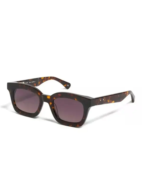 PETER AND MAY Velveteen Tortoiseshell Square-frame Sunglasses