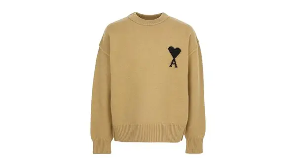 Ami Logo Knitwear - Camel