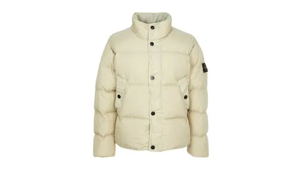 Stone Island Logo Patch High Neck Puffer Jacket