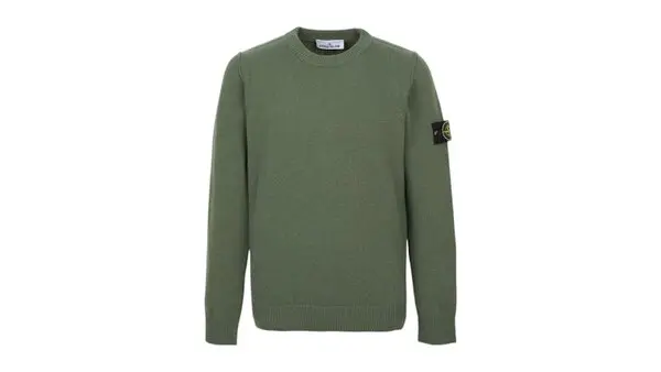 Stone Island Logo Sweater - Khaki