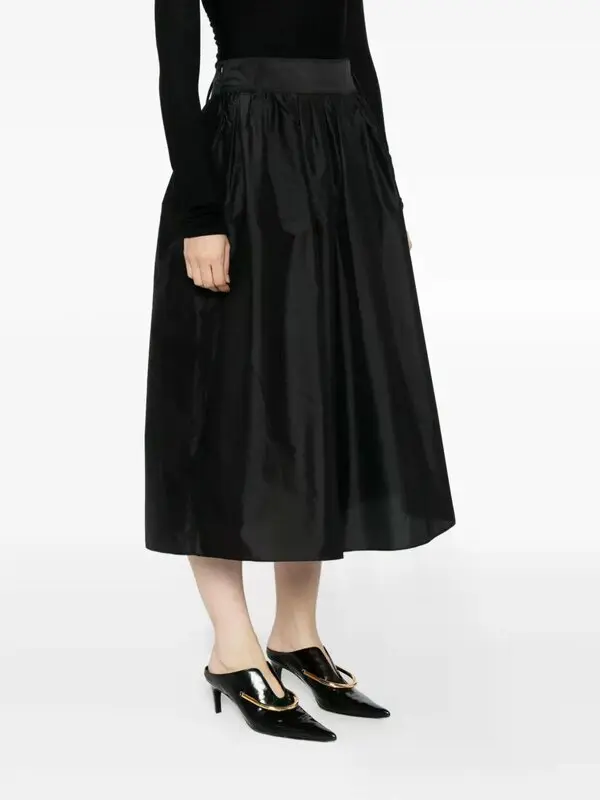 LESS Pleated Midi Skirt