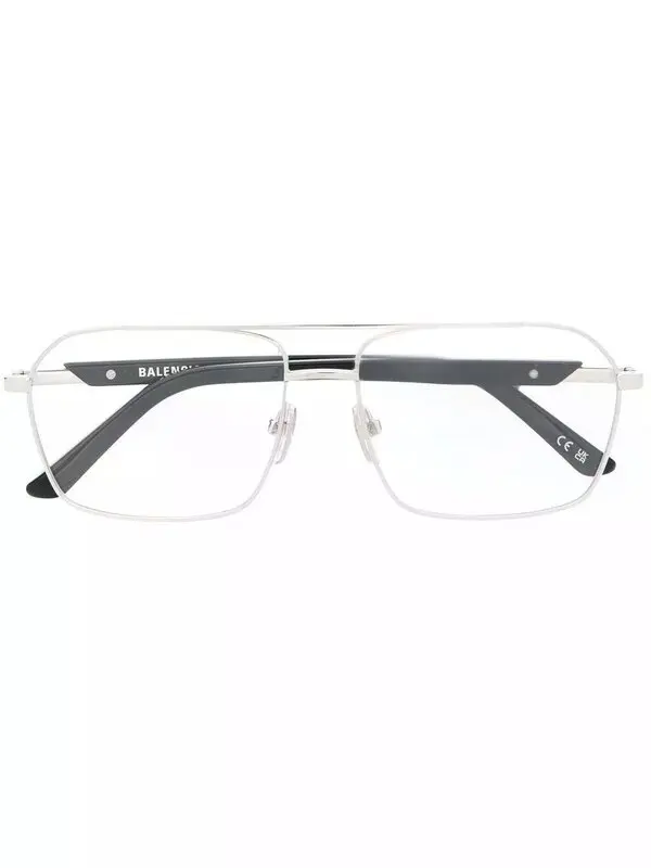 Balenciaga Pilot Frame Eyeglasses - Silver
