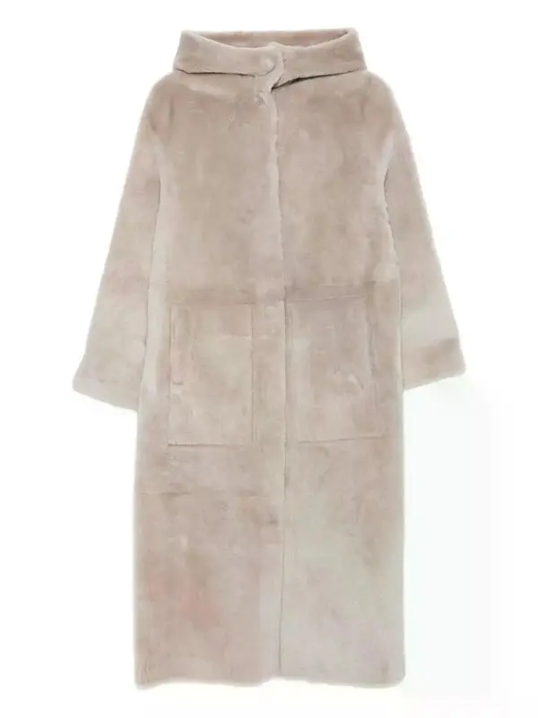 Simonette Ravizza Hooded Shearling Coat
