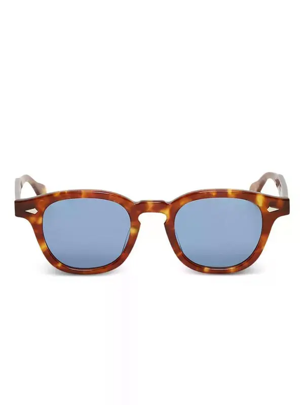 JULIUS TART OPTICAL Tortoiseshell Round-frame Sunglasses - Brown