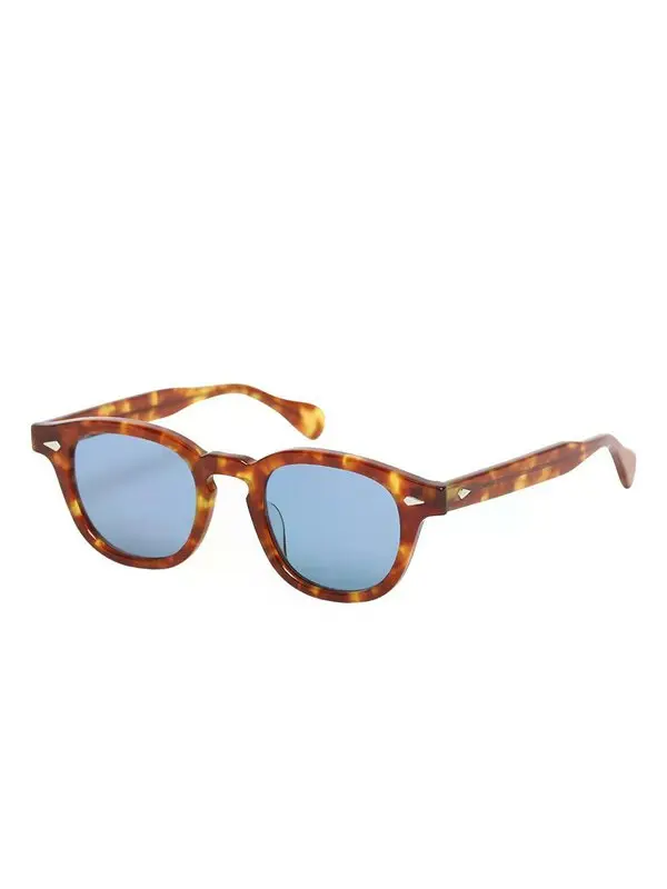 JULIUS TART OPTICAL Tortoiseshell Round-frame Sunglasses - Brown