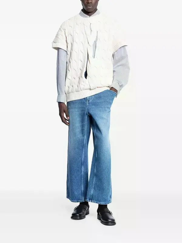 HED MAYNER Draped Five-pocket Jeans