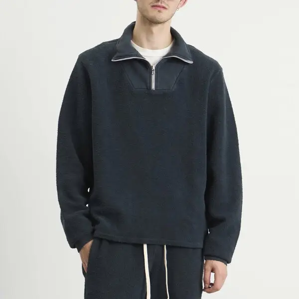 LES TIEN Inside Out Half Zip Yacht Pullover