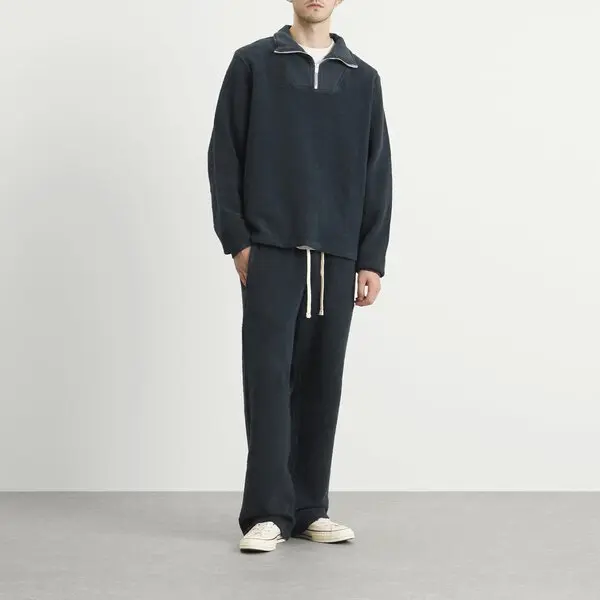 LES TIEN Inside Out Half Zip Yacht Pullover