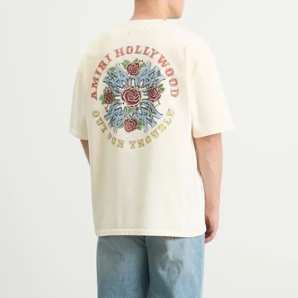 Amiri Crystal Out For Trouble T-shirt - Ivory