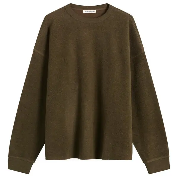 You Must Create Studio Wool Blend Sweatshirt - Dark Green
