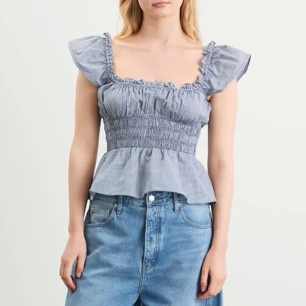 Faithfull The Brand Janne Gingham Top