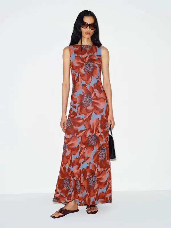 REFORMATION Prescott Maxi Dress - Blue