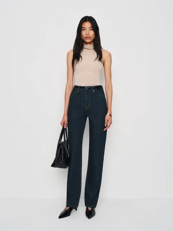 REFORMATION Harriet High-rise Relaxed Straight Jeans - Blue