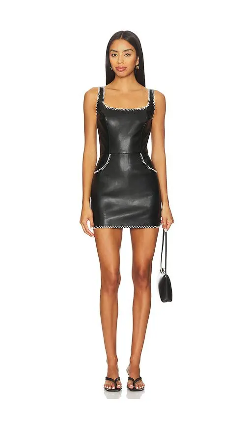 Amanda Uprichard Ginger Skort Romper - Black