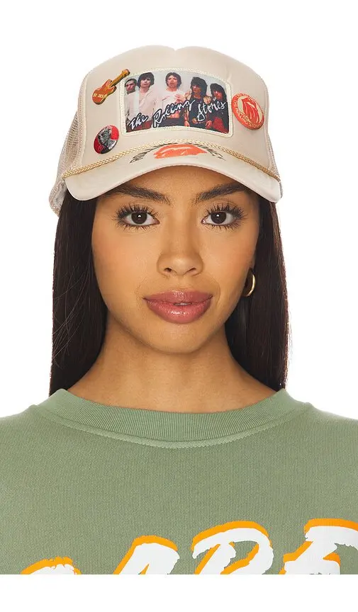MadeWorn Rolling Stones Trucker Cap - Cream