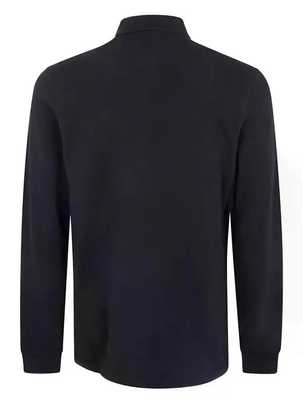 Fred Perry Embroidered Long-sleeve Polo Shirt - Black