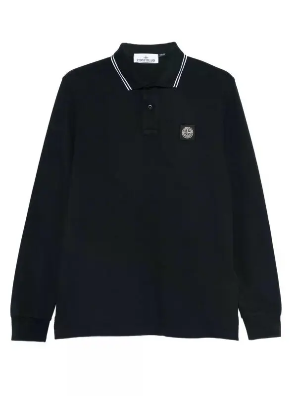 Stone Island Long-sleeve Polo Shirt - Blue