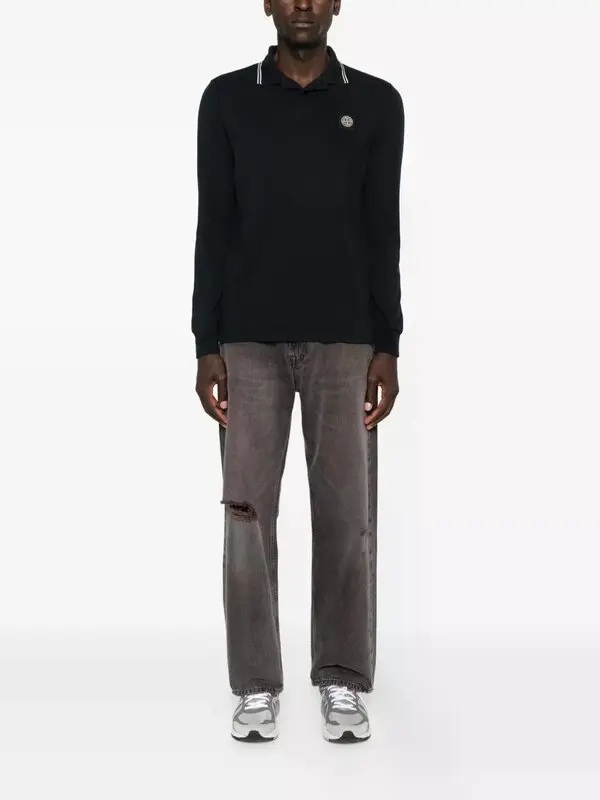 Stone Island Long-sleeve Polo Shirt - Blue