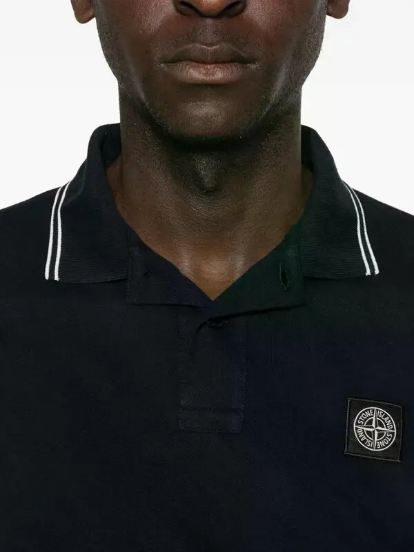 Stone Island Long-sleeve Polo Shirt - Blue