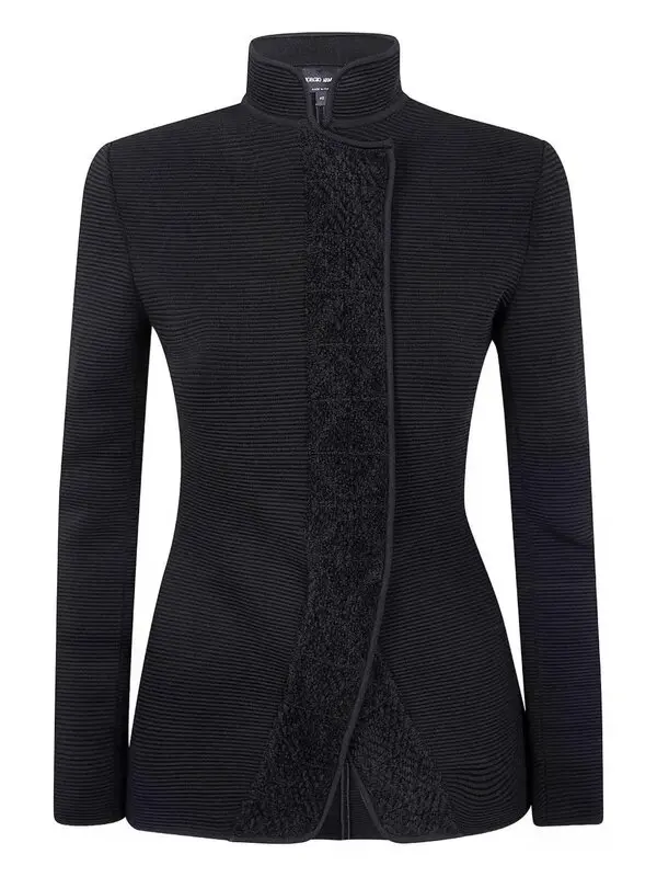 Giorgio Armani Ribbed High-neck Jacket