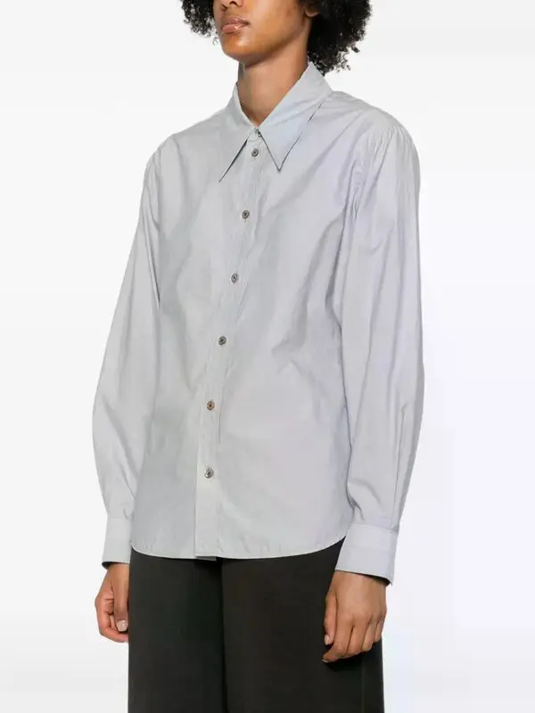 LEMAIRE Button-down Long-sleeve Shirt - Blue