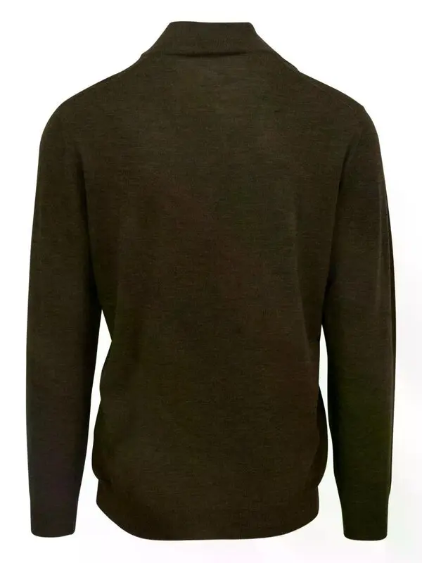 Fedeli Half-zip Wool Sweater - Green