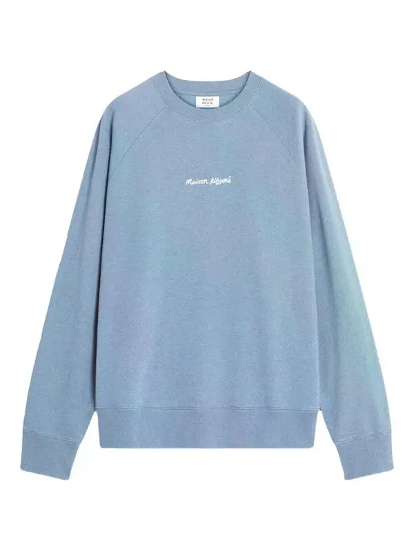 Maison Kitsuné Crew-neck Sweatshirt With Raglan Sleeves - Blue