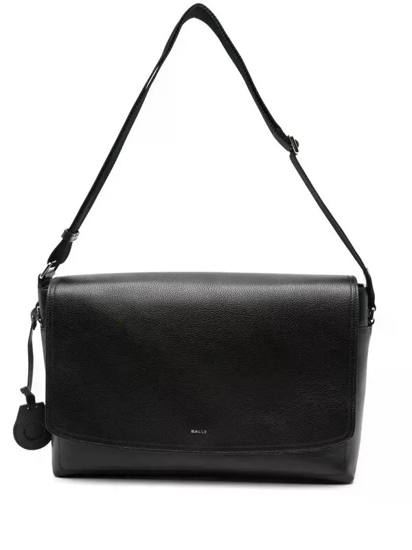 Bally Capitol Leather Messenger Bag - Black