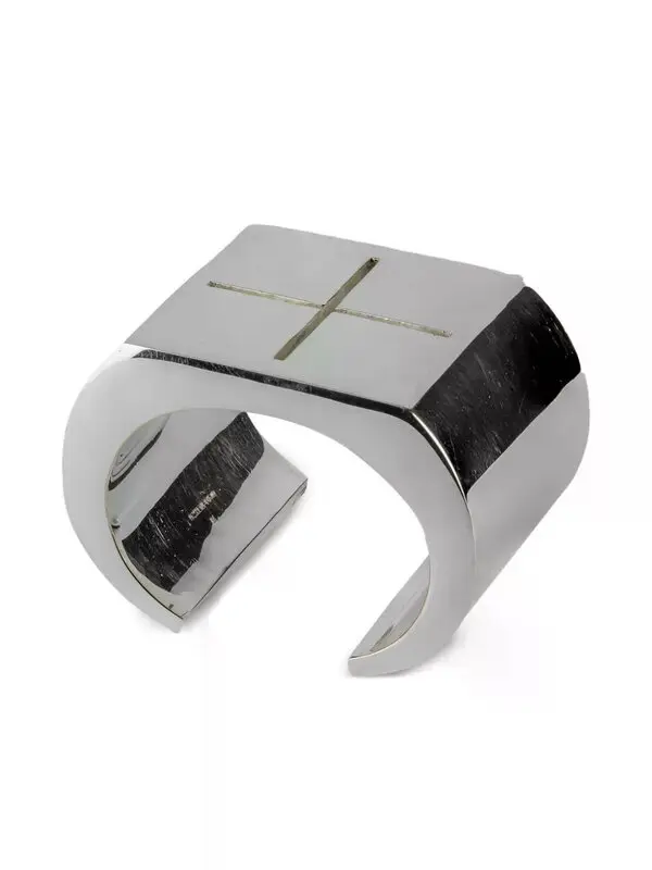 PARTS OF FOUR Plated Crescent Plane Cuff Bracelet - Silver