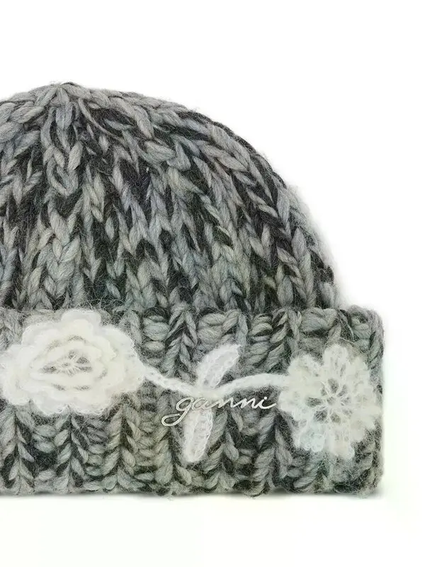 GANNI Crochet-flower Beanie