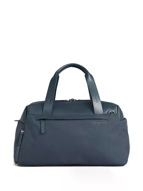 TROUBADOUR Leather-handle Holdall - Blue