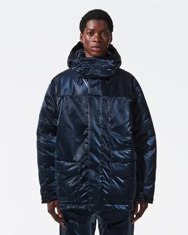 Perfect Moment Max Down Parka Jacket - Blue-liquid