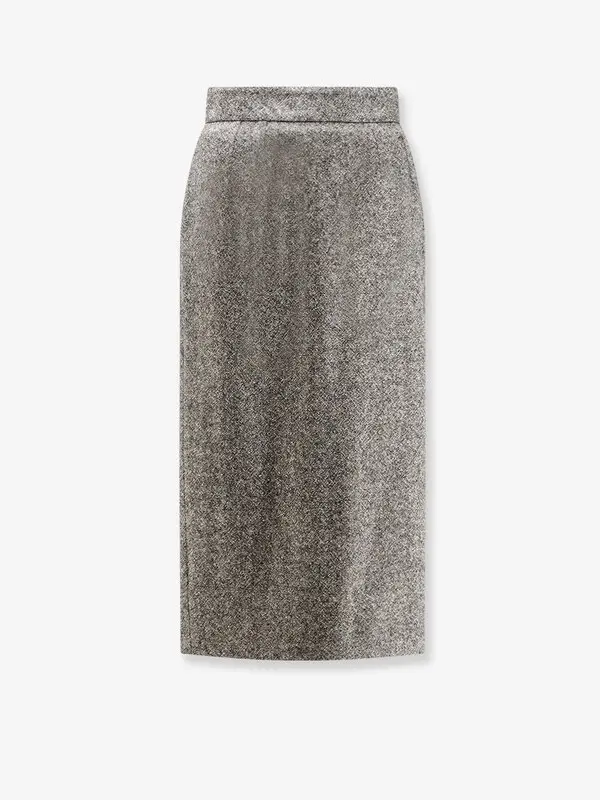 Dolce & Gabbana Virgin Wool Midi Pencil Skirt