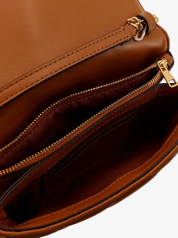 Tory Burch Kira Matelassé Leather Shoulder Bag - Brown