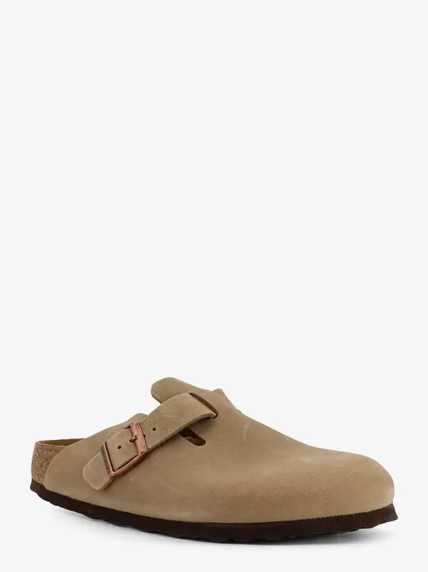 BIRKENSTOCK Boston Bs Leather Mule - Beige
