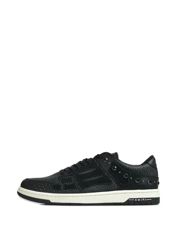 Amiri Skel Studded Lace-up Sneakers - Black