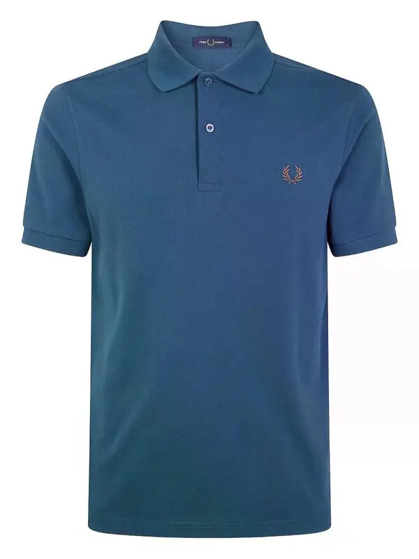 Fred Perry Laurel Wreath-embroidered Polo Shirt - Blue