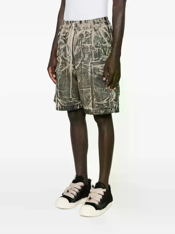 Rick Owens Washed Cargo Shorts - Black