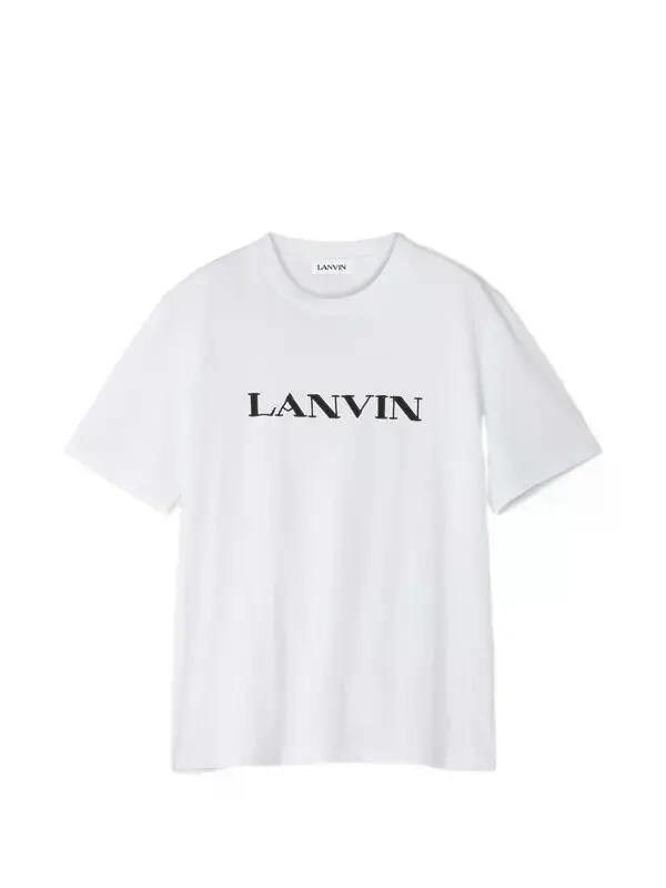 LANVIN Logo-embroidered Cotton T-shirt