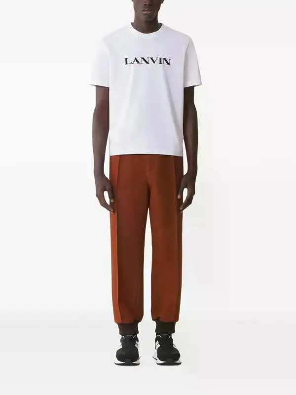 LANVIN Logo-embroidered Cotton T-shirt