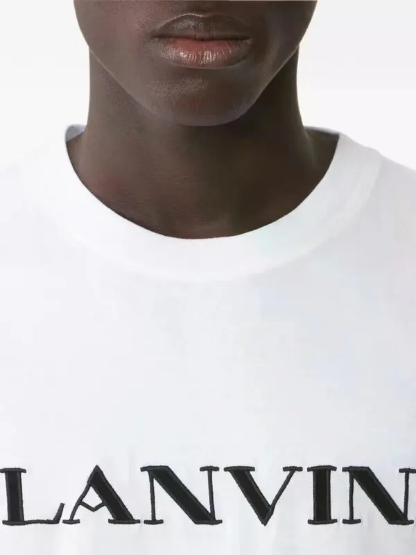 LANVIN Logo-embroidered Cotton T-shirt