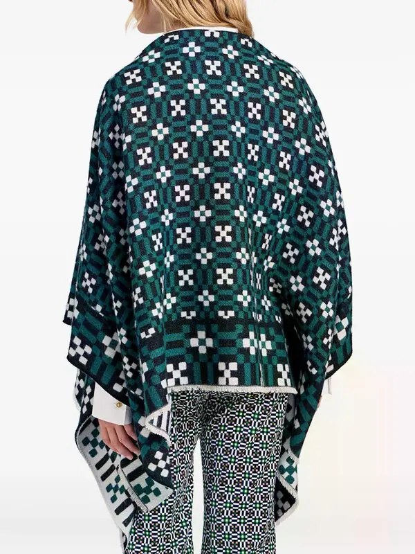 La DoubleJ Geometric-pattern Cape