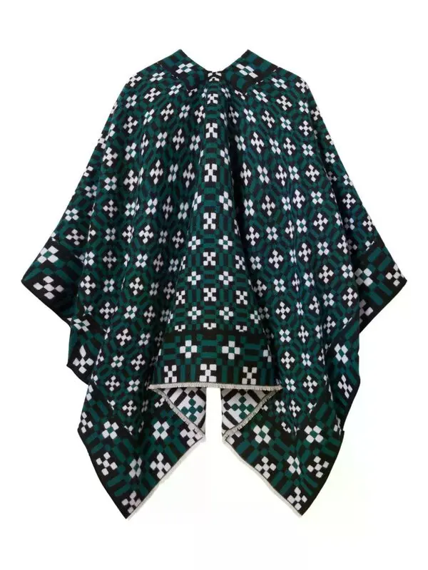 La DoubleJ Geometric-pattern Cape