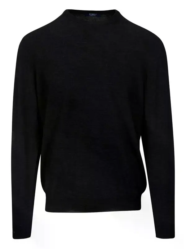 Fedeli Round-neck Sweater - Black